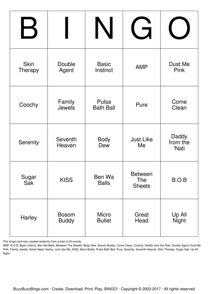 Pure Romance Bingo Cards to Download, Print and Customize!