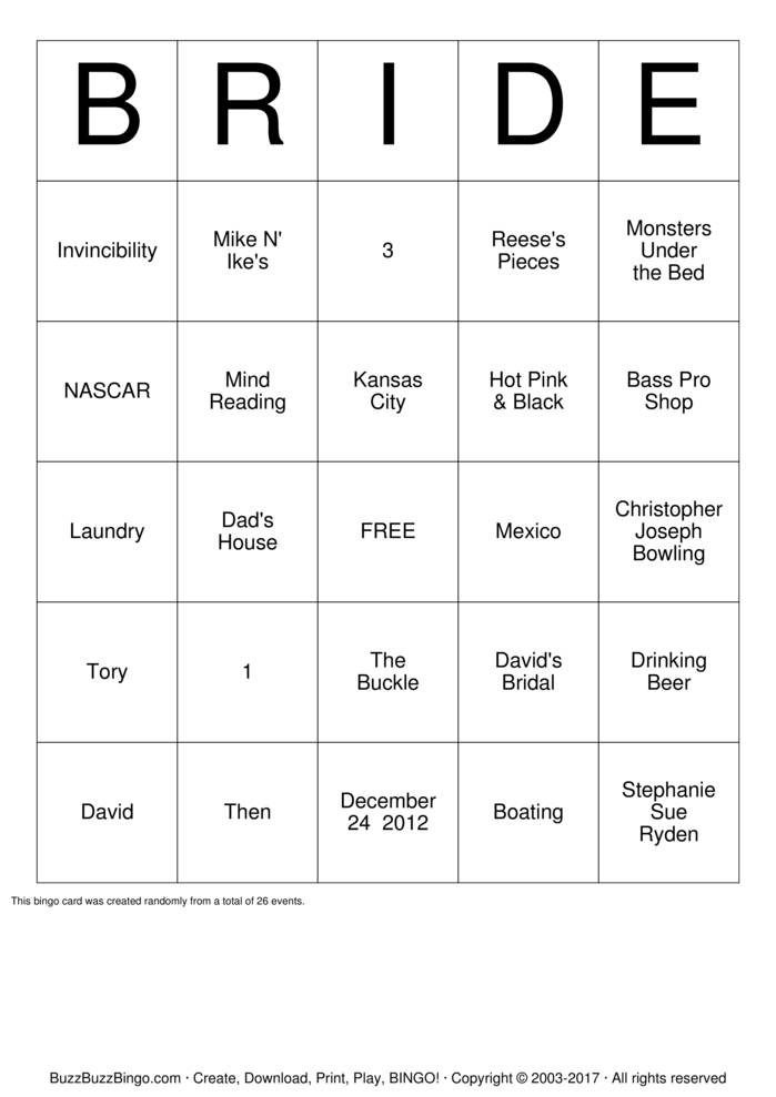 Custom Bingo Cards to Download, Print and Customize!