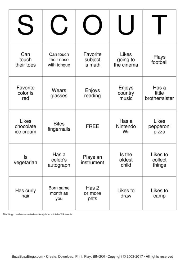 HUMAN BINGO Bingo Cards to Download, Print and Customize!