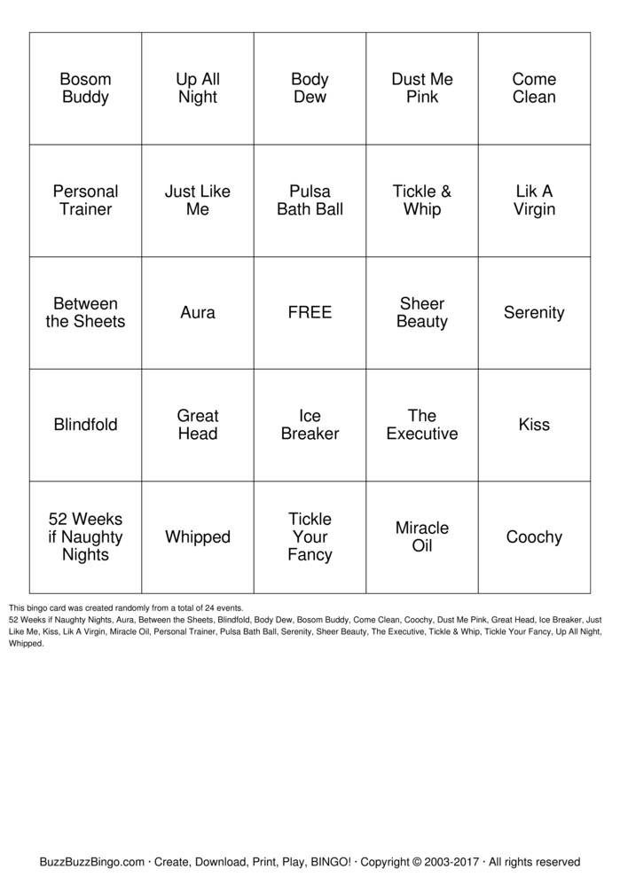 PURE ROMANCE Bingo Cards to Download, Print and Customize!