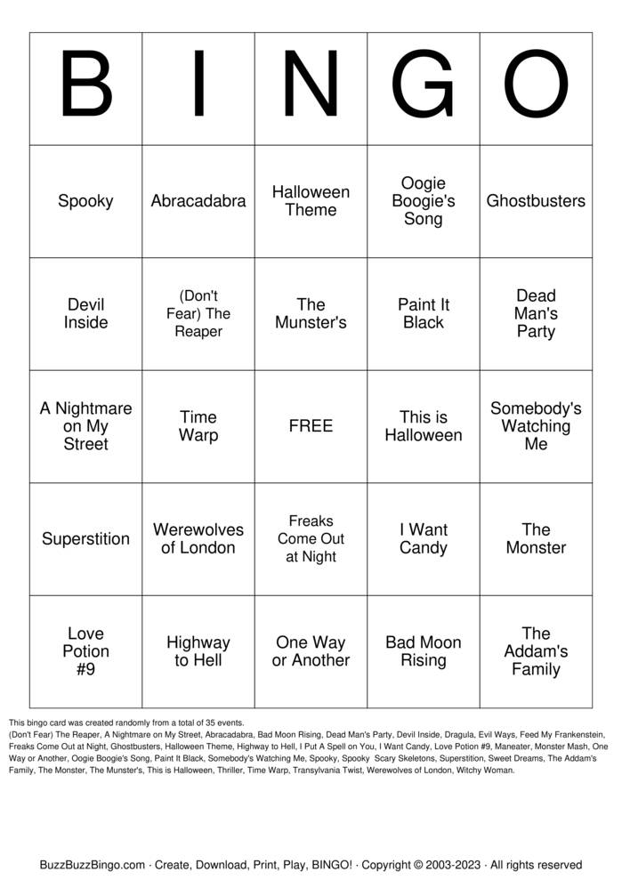 SINGO Bingo Cards to Download, Print and Customize!