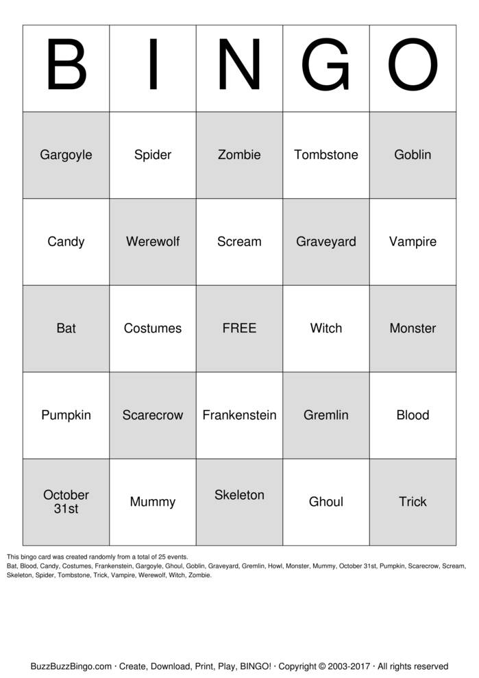 Bingo Cards to Download, Print and Customize!