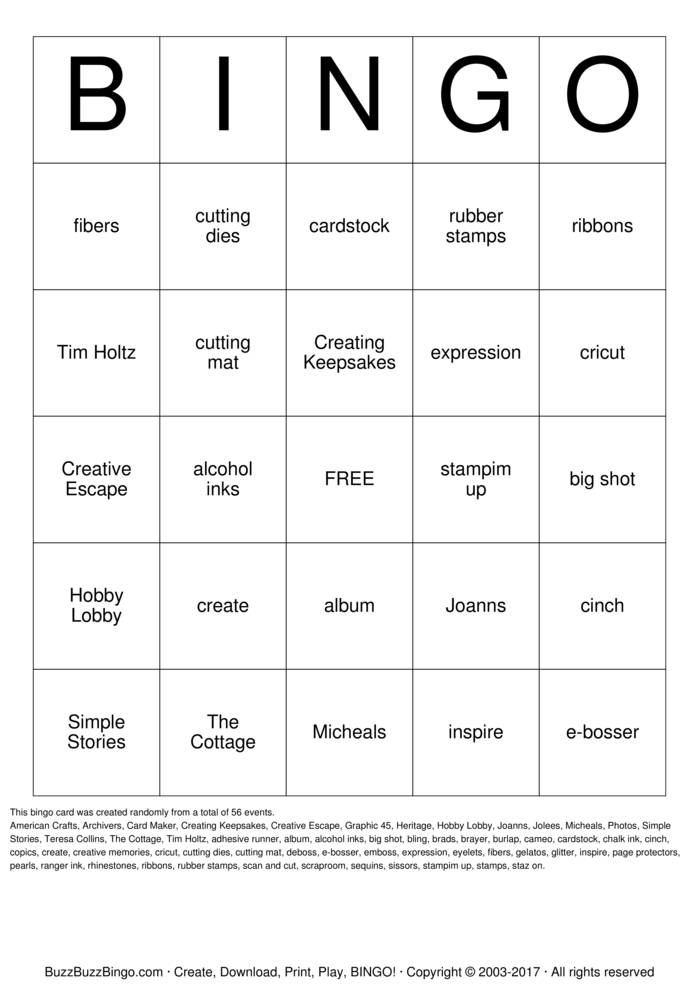 Custom Bingo Cards to Download, Print and Customize!