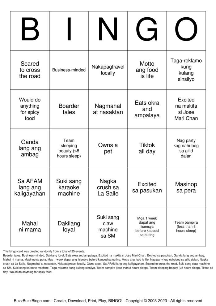Find Someone Who... Bingo Cards to Download, Print and Customize!