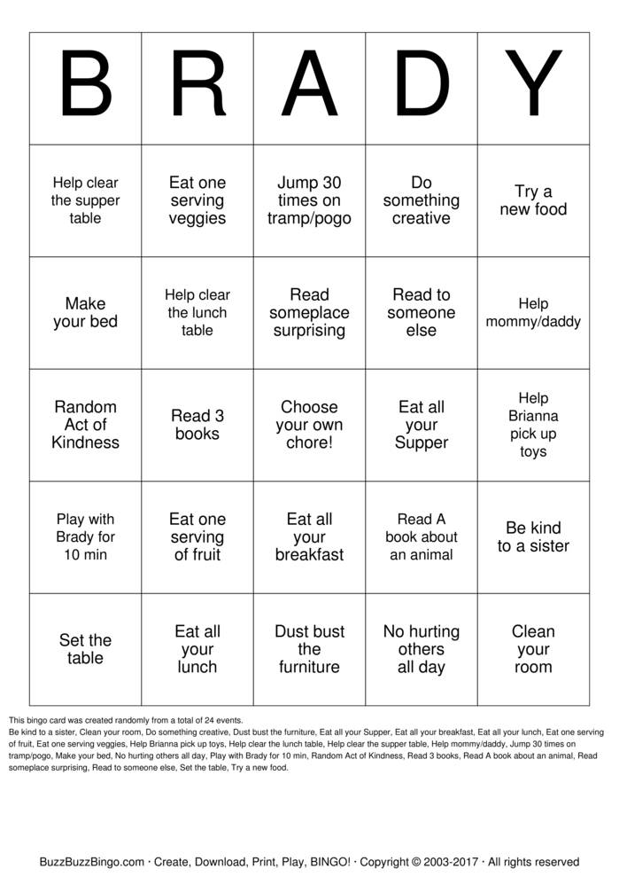 BINGO Challenges! Bingo Cards to Download, Print and Customize!