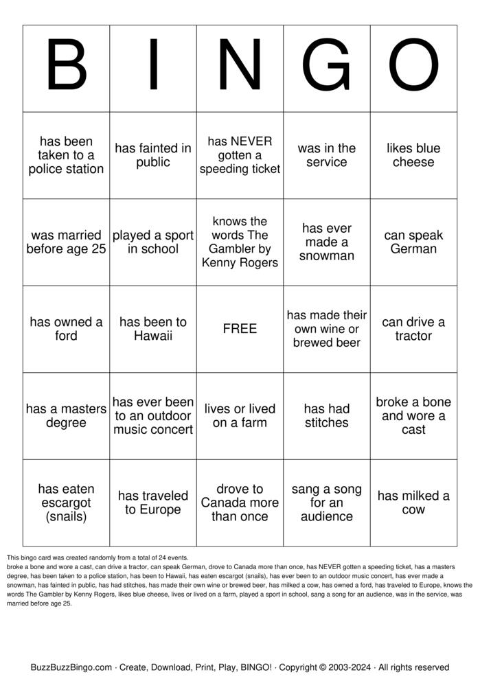 Bader BINGO Bingo Cards to Download, Print and Customize!