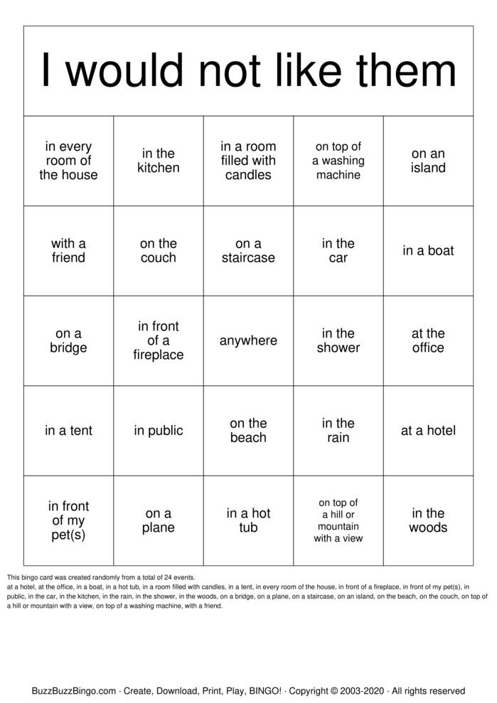 Green Eggs and Ham Bingo Bingo Cards to Download, Print and Customize!