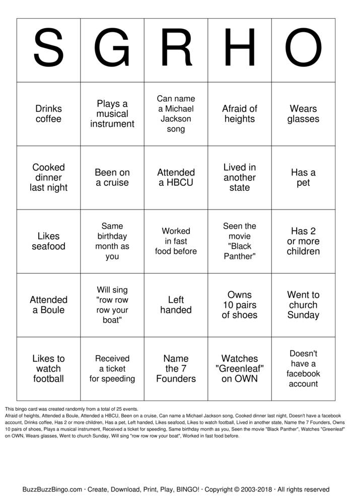 Alpha Xi Sigma Bingo Cards to Download, Print and Customize!