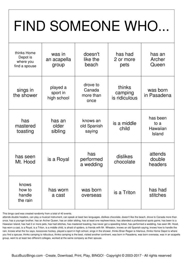 Fuller HR Bingo Cards to Download, Print and Customize!