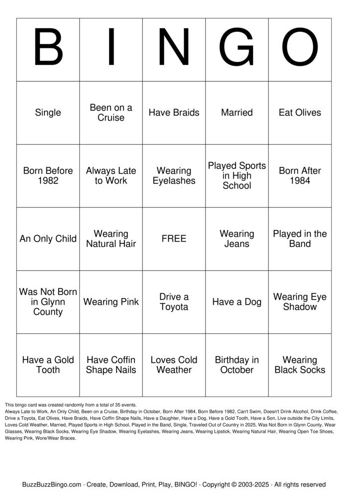 GIRLS NIGHT OUT Bingo Cards to Download, Print and Customize!