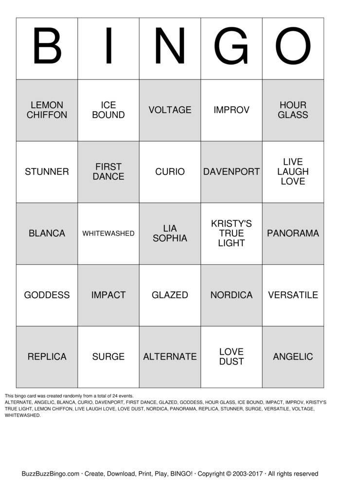 Custom Bingo Cards to Download, Print and Customize!