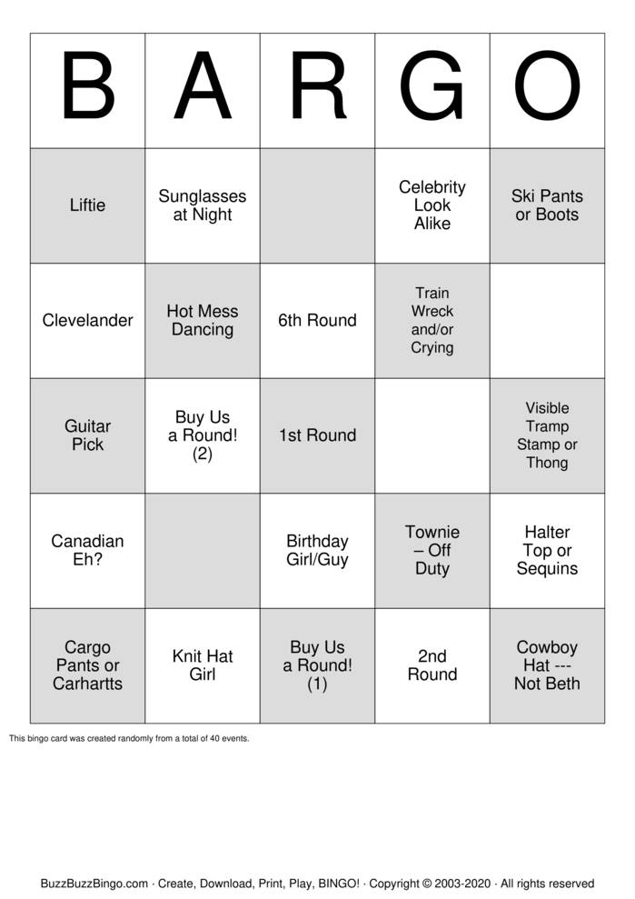 Custom Bingo Cards to Download, Print and Customize!