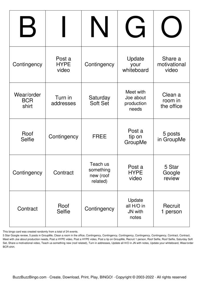 Custom Bingo Cards to Download, Print and Customize!