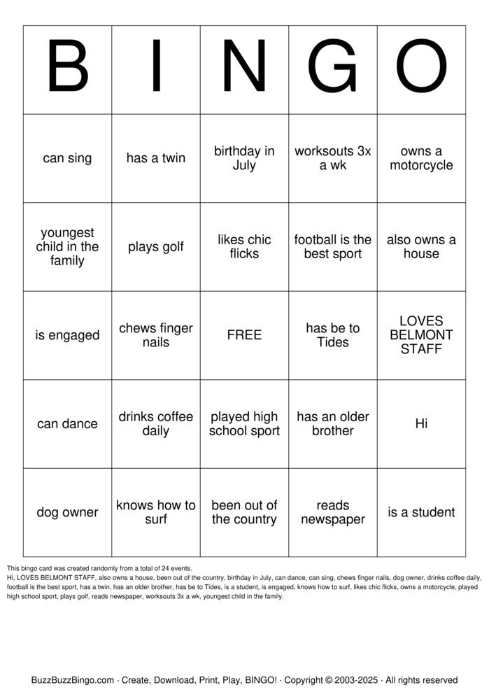 Meet & Greet Bingo Cards to Download, Print and Customize!