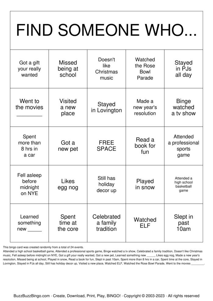 Winter Break Bingo Cards to Download, Print and Customize!