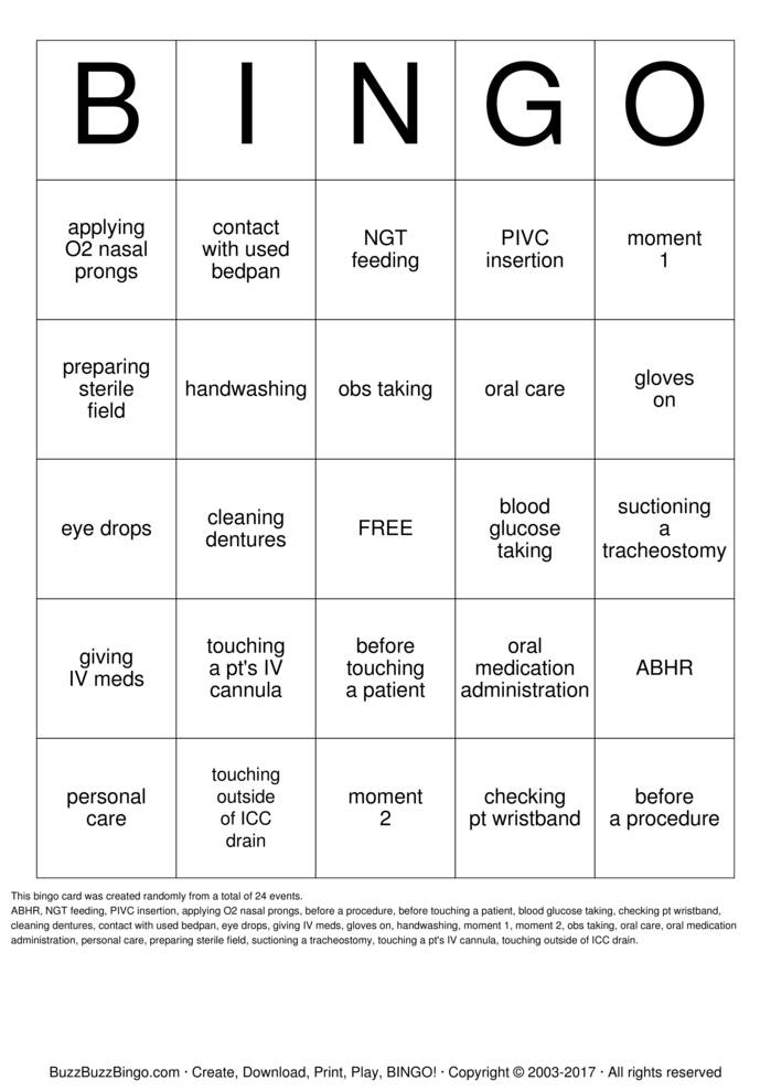 Handwashing Bingo Cards to Download, Print and Customize!