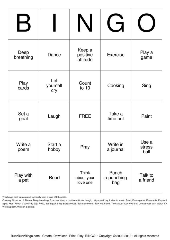 SKILL Bingo Cards to Download, Print and Customize!
