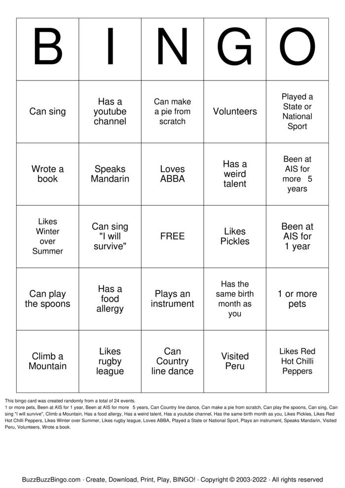 Team Building Bingo Cards to Download, Print and Customize!