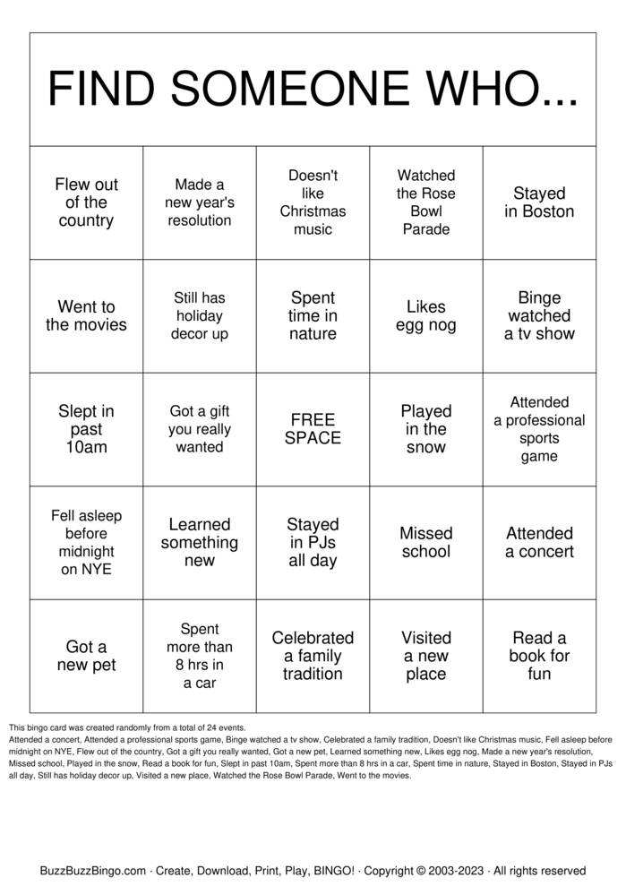 Winter Break Bingo Cards to Download, Print and Customize!