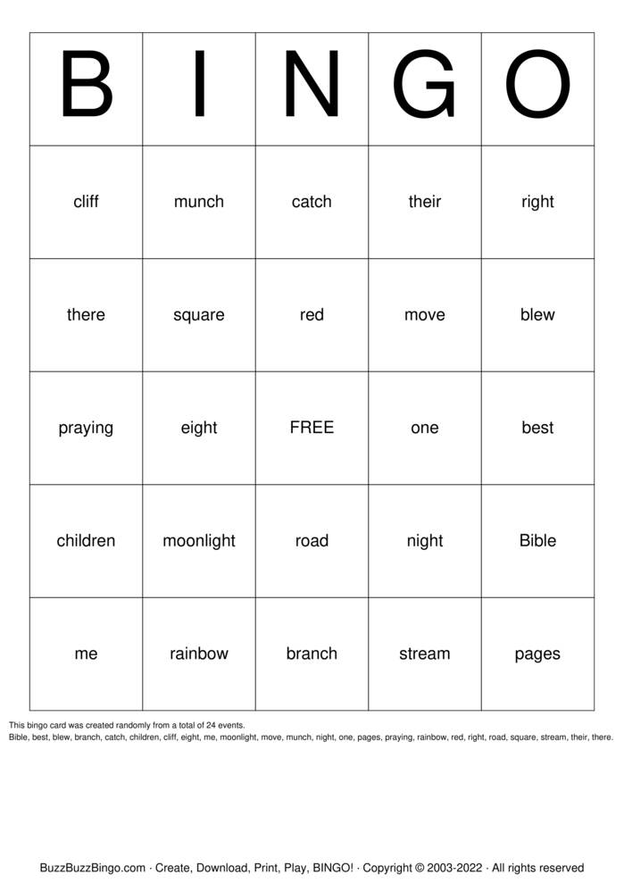 spelling Bingo Cards to Download, Print and Customize!