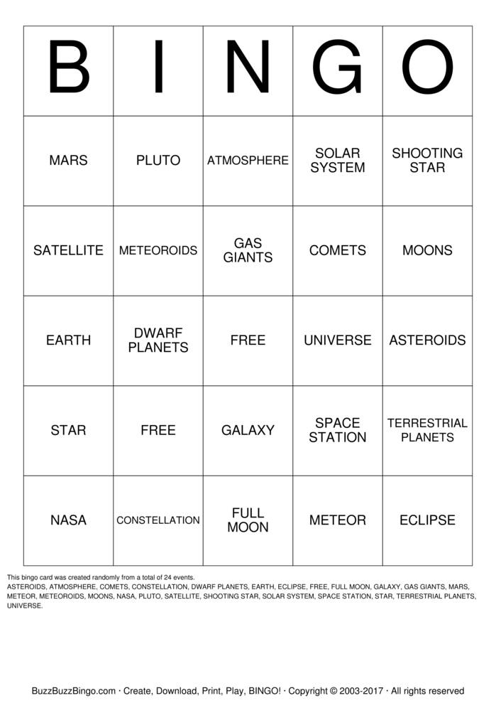 About The Earth Bingo Cards to Download, Print and Customize!