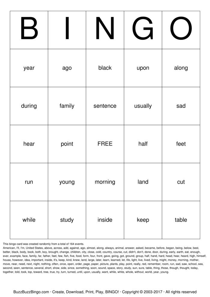 Custom Bingo Cards to Download, Print and Customize!