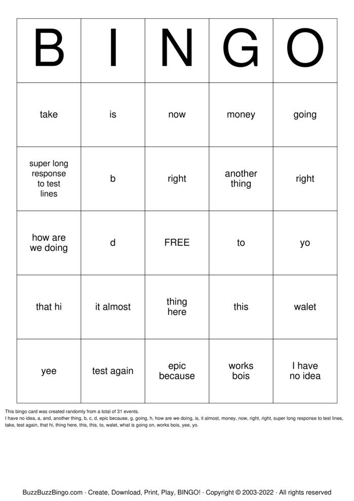 Registration Bingo Cards to Download, Print and Customize!