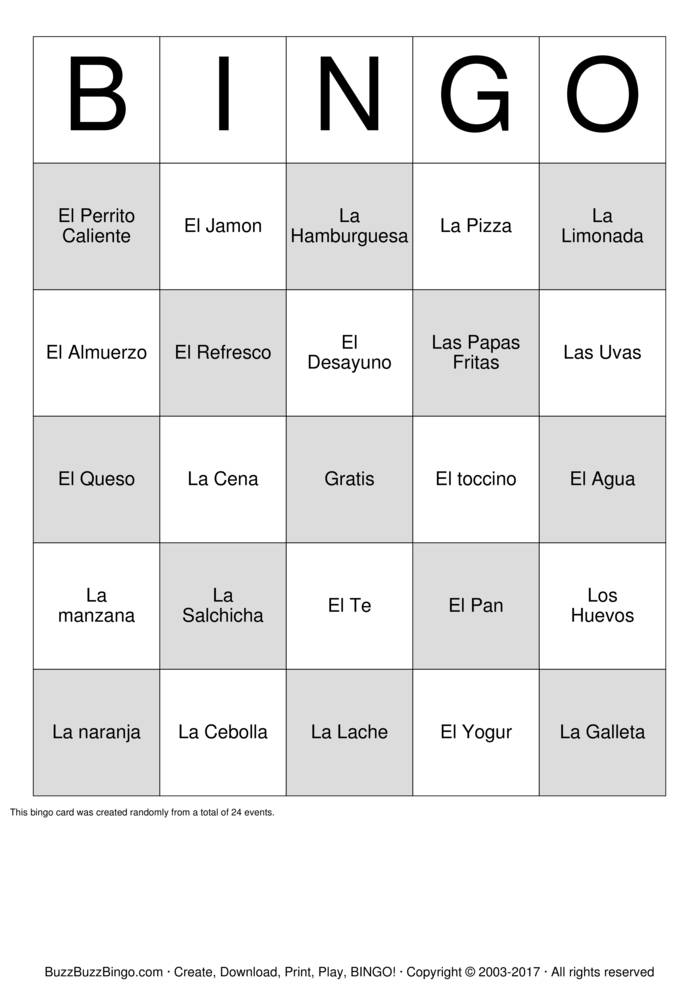 Spanish Bingo Cards to Download, Print and Customize!