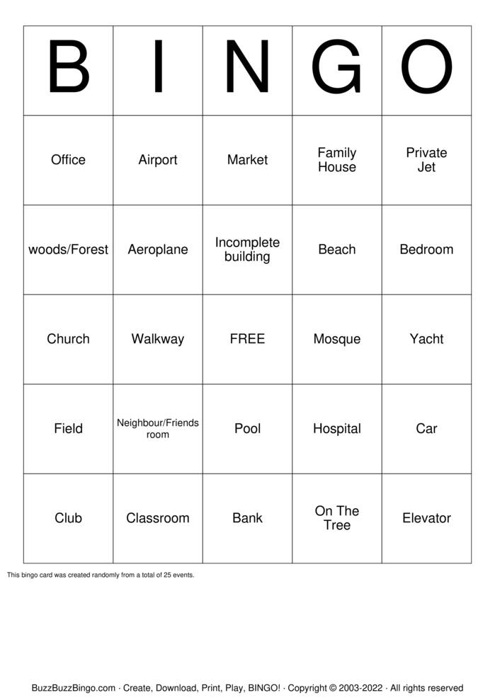 Awkward Sex Location Bingo Cards to Download, Print and Customize!