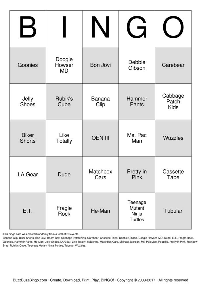 Teenage Mutant Ninja Turtles Bingo Cards to Download, Print and Customize!
