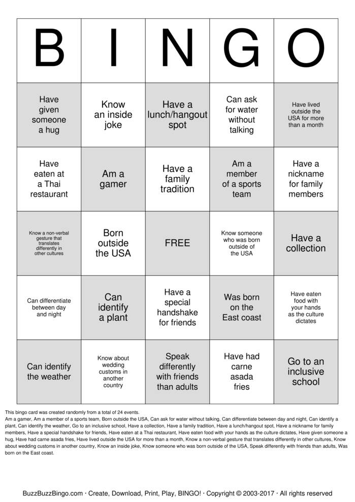 Diversity Bingo Cards to Download, Print and Customize!