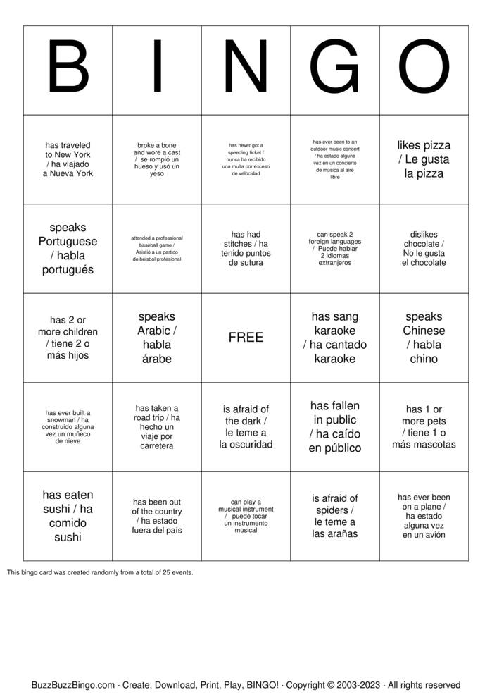 Getting to Know you! Bingo Cards to Download, Print and Customize!