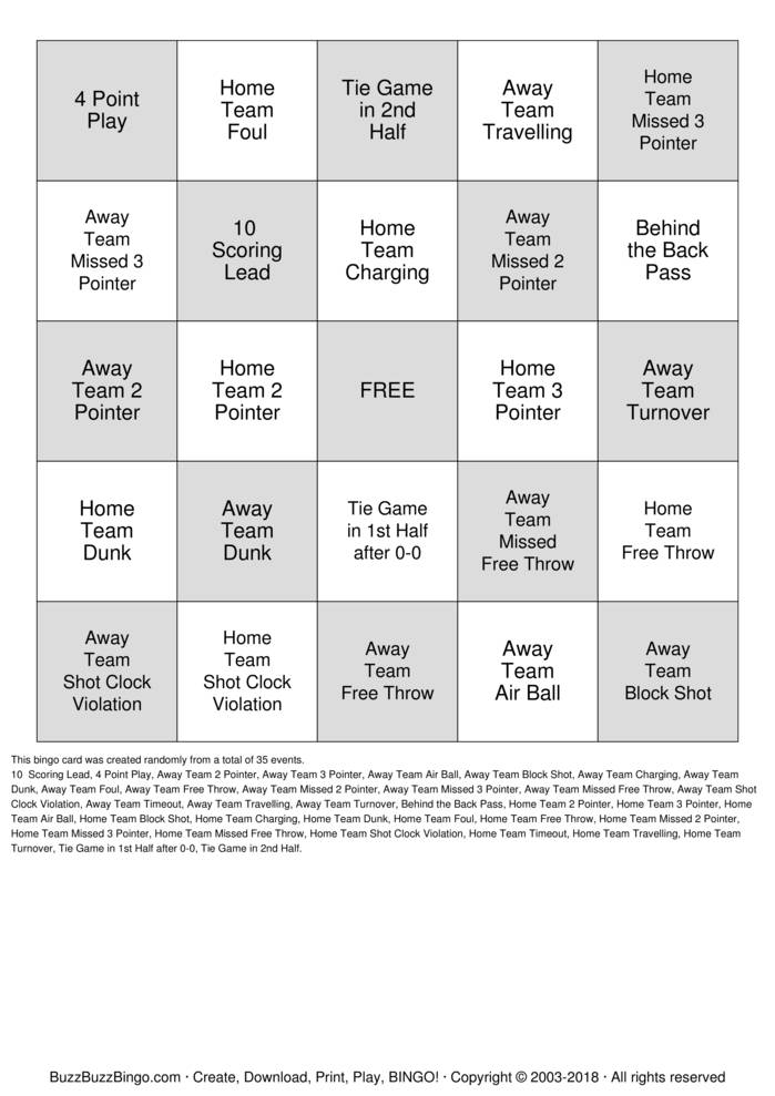 NCAA Basketball Bingo Cards to Download, Print and Customize!