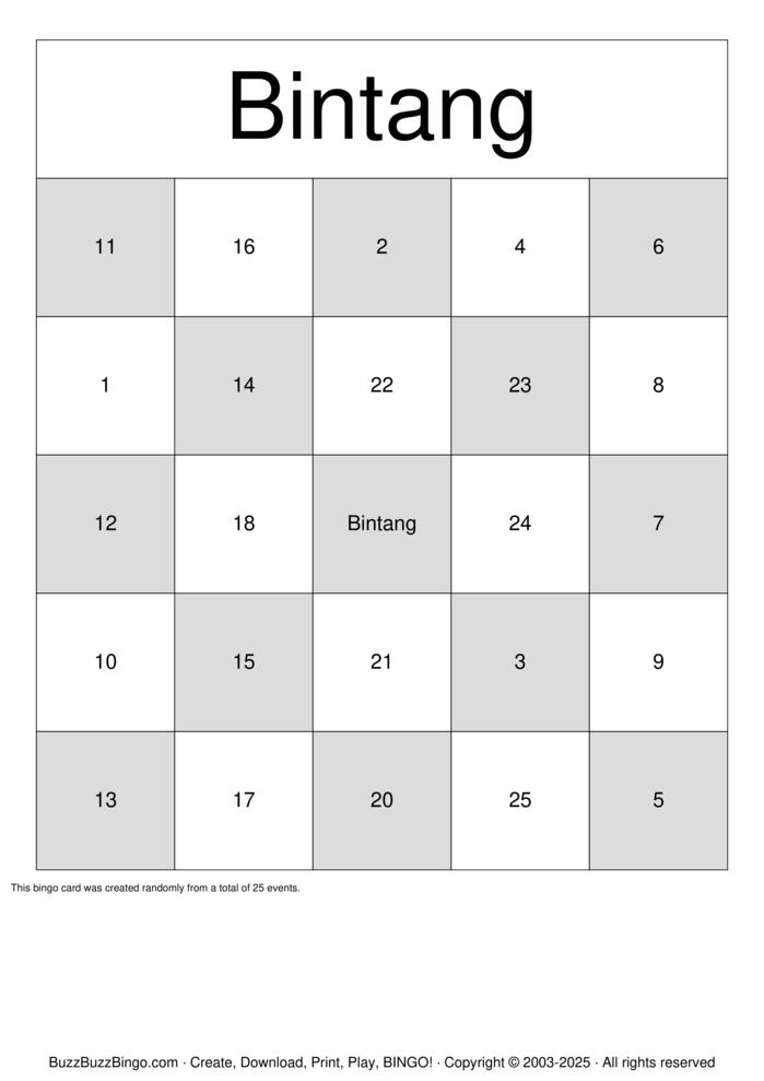 Numbers 1-75 Bingo Cards to Download, Print and Customize!