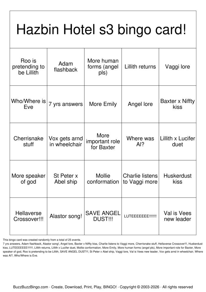 2025 prediction Bingo Cards to Download, Print and Customize!