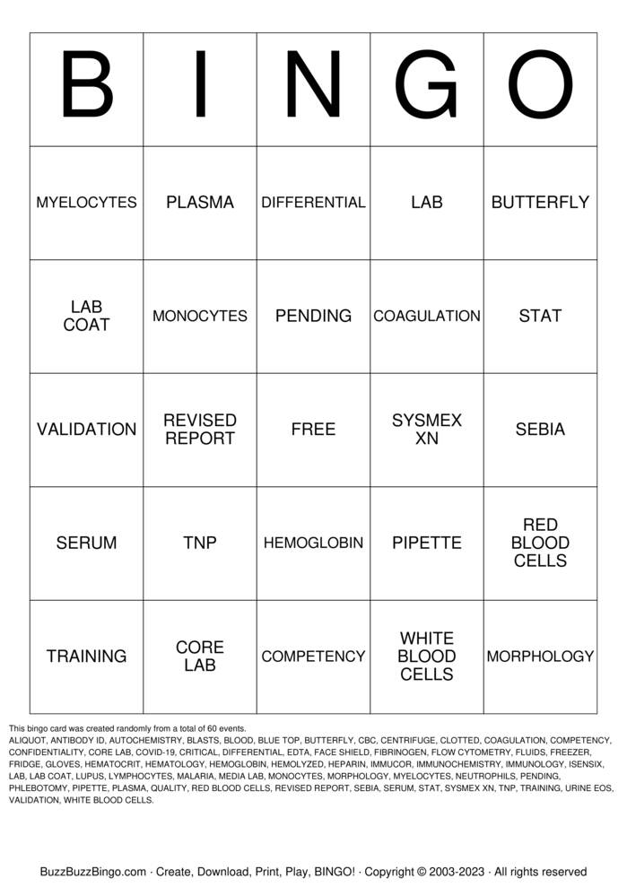 LAB WEEK 2023 Bingo Cards to Download, Print and Customize!