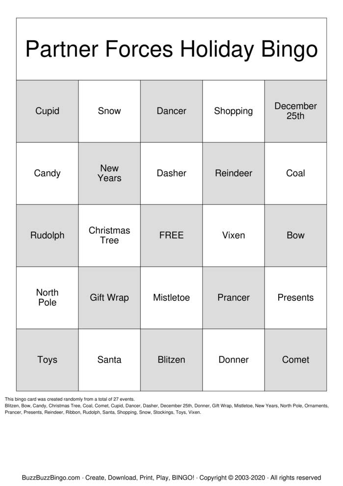 Christmas Bingo Cards to Download, Print and Customize!