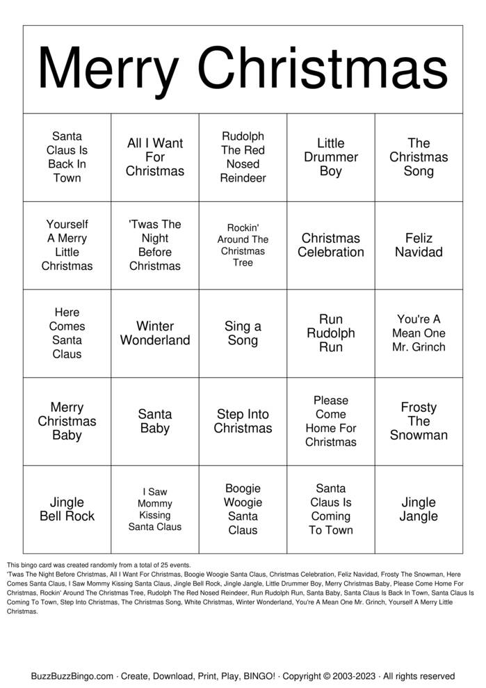 SINGO - CLASSIC Bingo Cards to Download, Print and Customize!