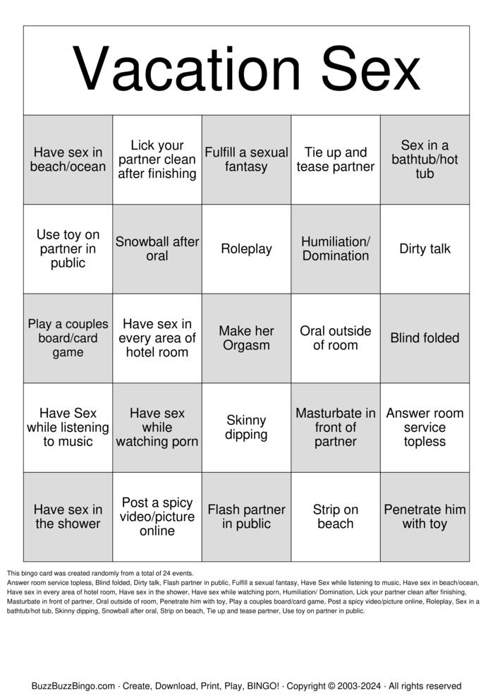Sex Bingo Bingo Cards To Download Print And Customize