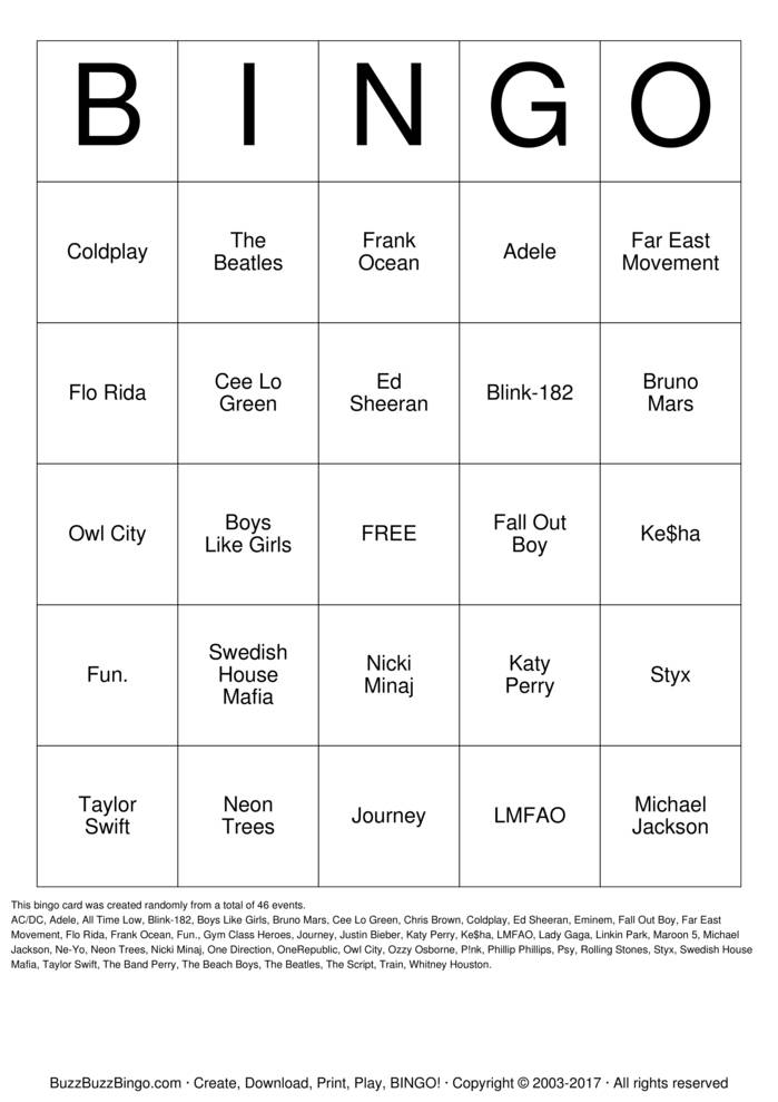 Custom Bingo Cards to Download, Print and Customize!