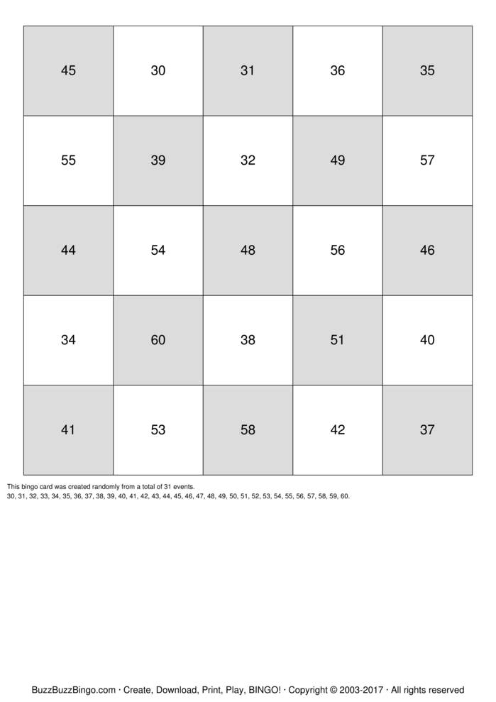 Custom Bingo Cards to Download, Print and Customize!