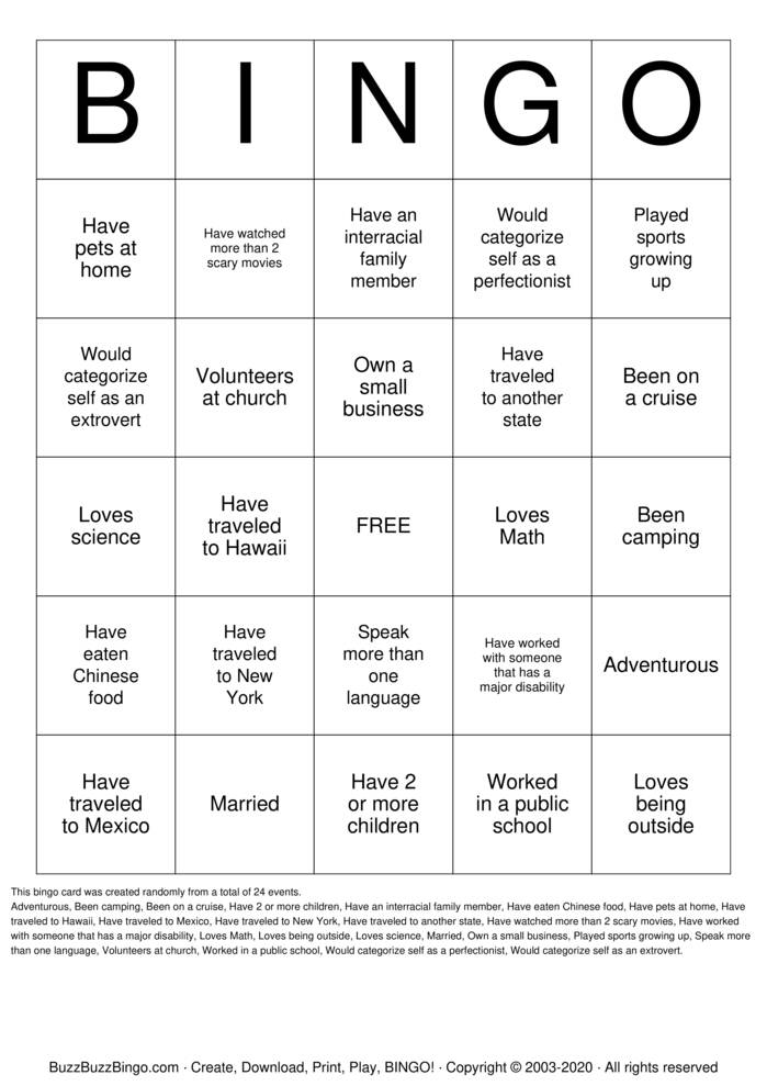 Diversity Bingo Cards to Download, Print and Customize!