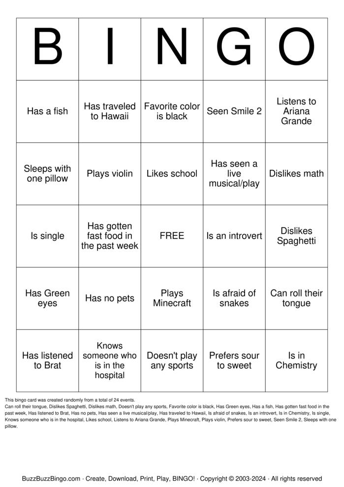 Get to know each other! Bingo Cards to Download, Print and Customize!