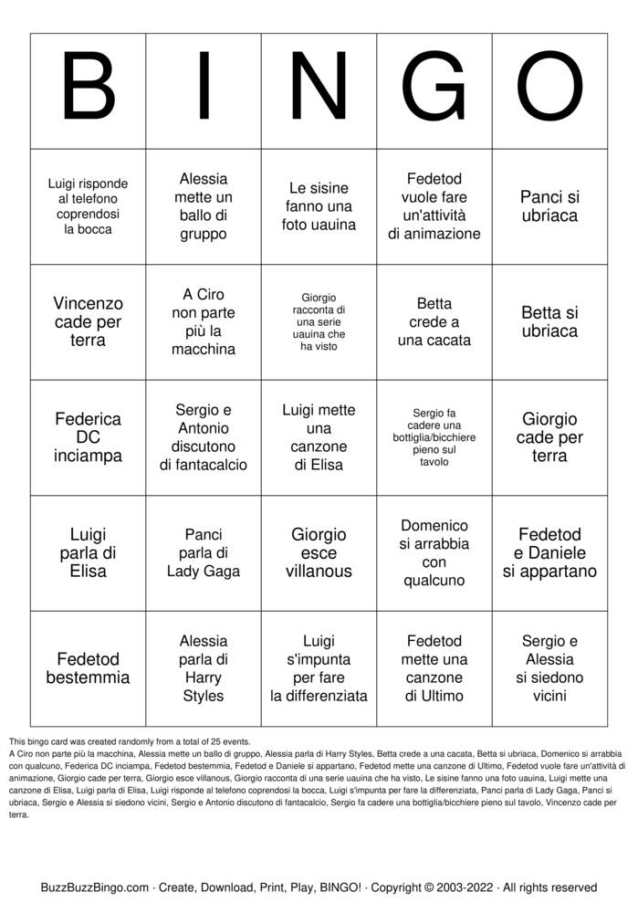 Boyle Bingo Cards to Download, Print and Customize!