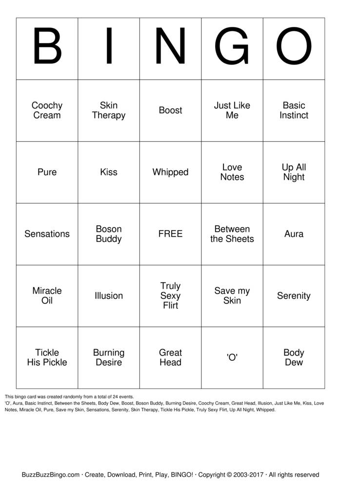 PURE ROMANCE Bingo Cards to Download, Print and Customize!