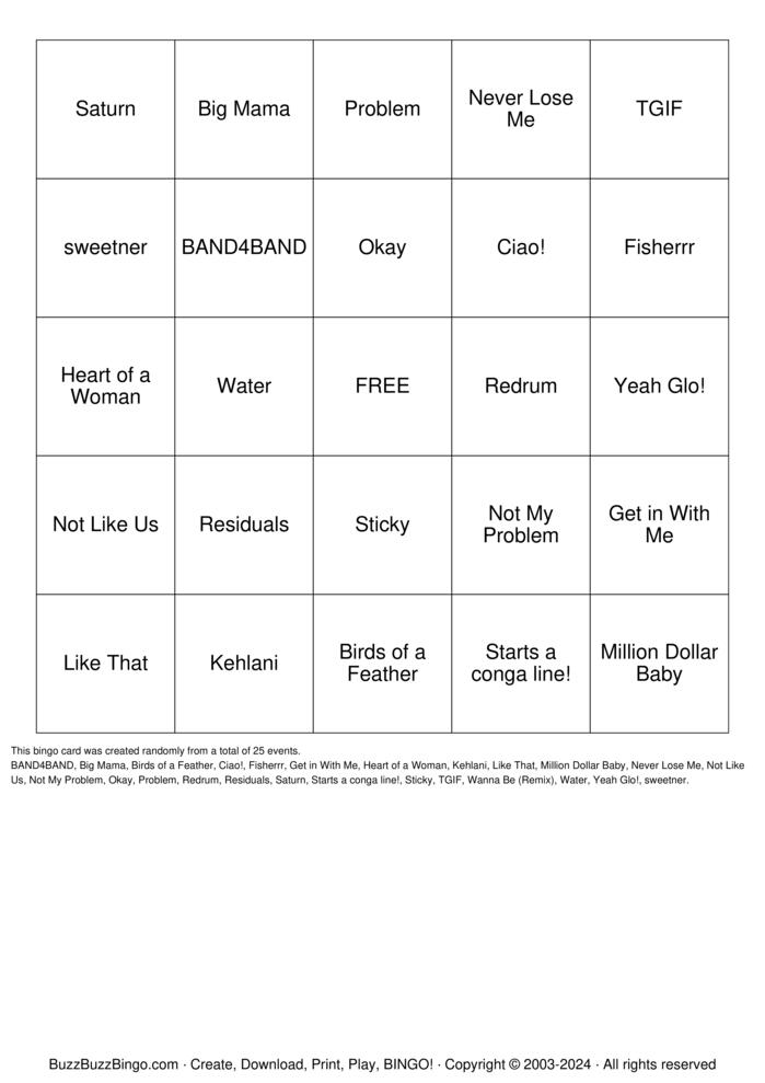 SINGO Bingo Cards to Download, Print and Customize!