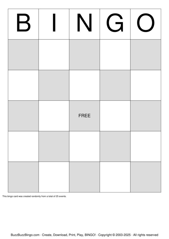 DnD Bingo Cards to Download, Print and Customize!