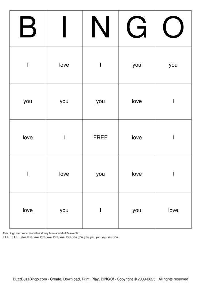 High frequency words Bingo Cards to Download, Print and Customize!