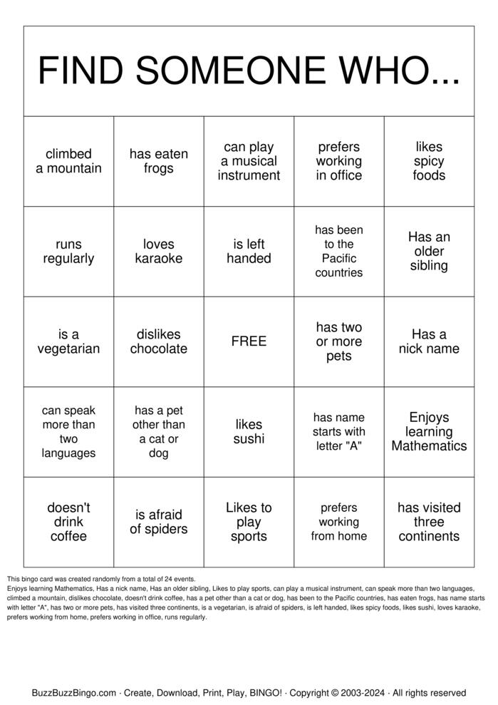 Introduction Bingo Cards to Download, Print and Customize!