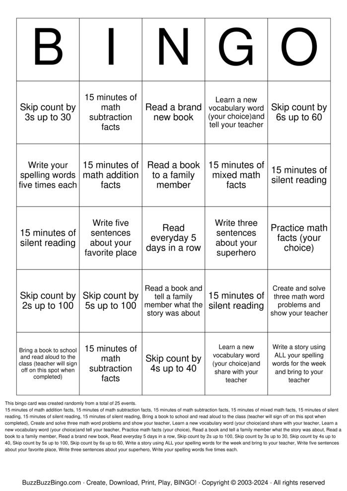 January Bingo Bingo Cards to Download, Print and Customize!